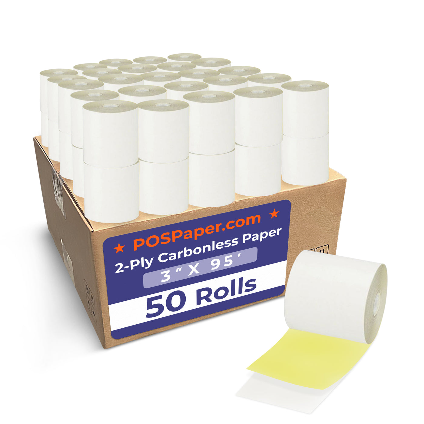 2-Ply Receipt Paper | 1-3 Day Shipping | POSPaper.com