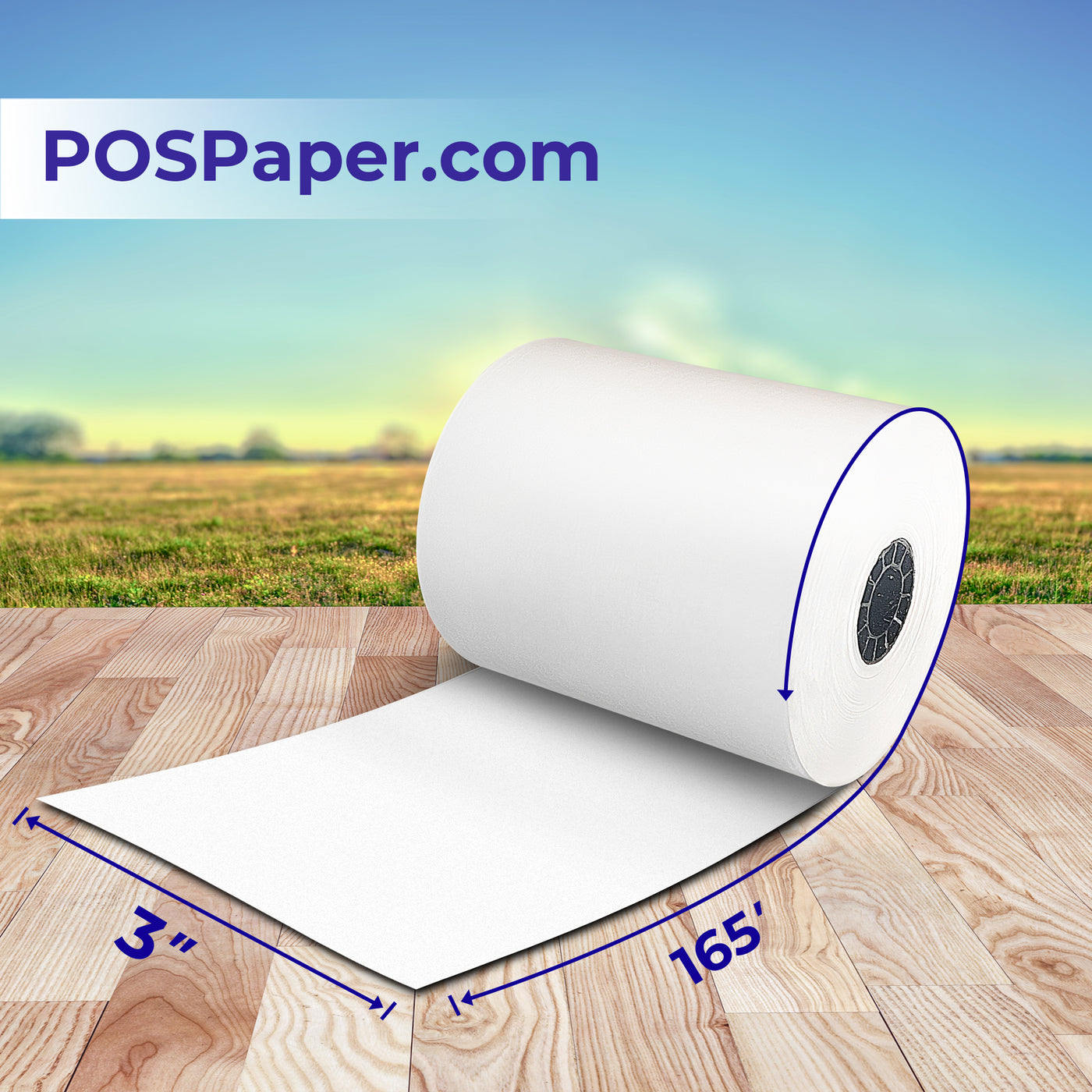 3" x 165' Bond Paper - 76mm x 50m - 50 rolls