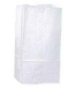 16# White Paper Bags - No-Handle Grocery Bag (500Ct)