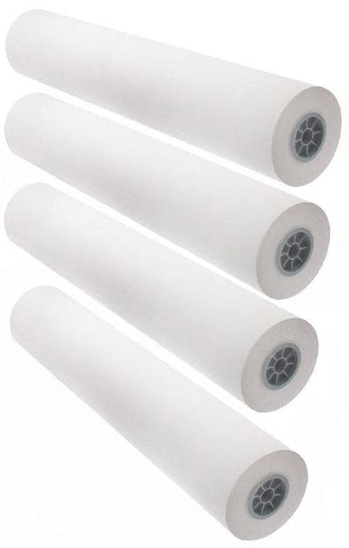 18" x 500' CAD Inkjet Plotter Paper - #20 Wide (4 Rolls)