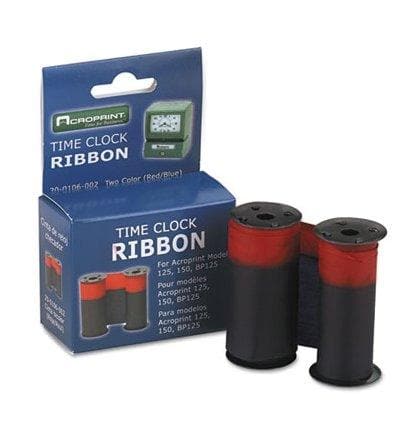 Time Clock Printer Ribbon - Blue/Red