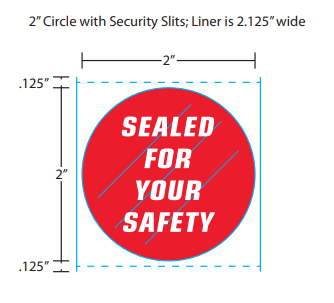 Take Out Security Seal Labels (750 labels/roll)