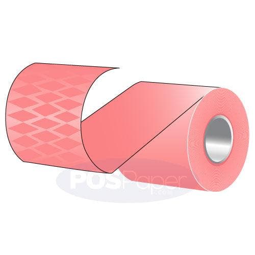 3.125"x 170' Pink Sticky Thermal Paper - MAXStick 21#, Diamond