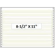 8 1/2" x 11 1-Ply Continuous Computer Paper, 20LB, Green