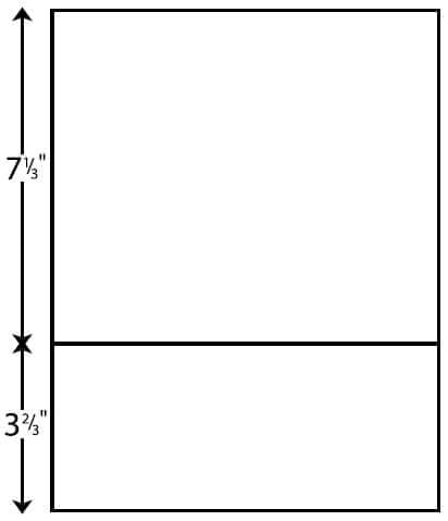 8 1/2" x 11" Perforated Paper 3 2/3" From Bottom, 2500Ct
