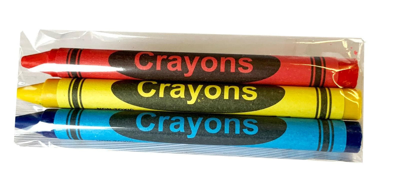 Premium 3 pack Restaurant Crayons - Red, Blue, Yellow