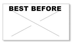 Garvey GX2212 - "Best Before" Pricing Labels, White/Black