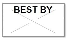 Garvey GX2212 - "Best By" Pricing Labels, White/Black