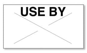 Garvey GX2212 - "Use By" Pricing Labels,White/Black