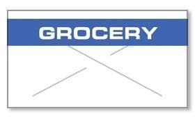Garvey GX2212 - "Grocery" Pricing Labels, White/Blue